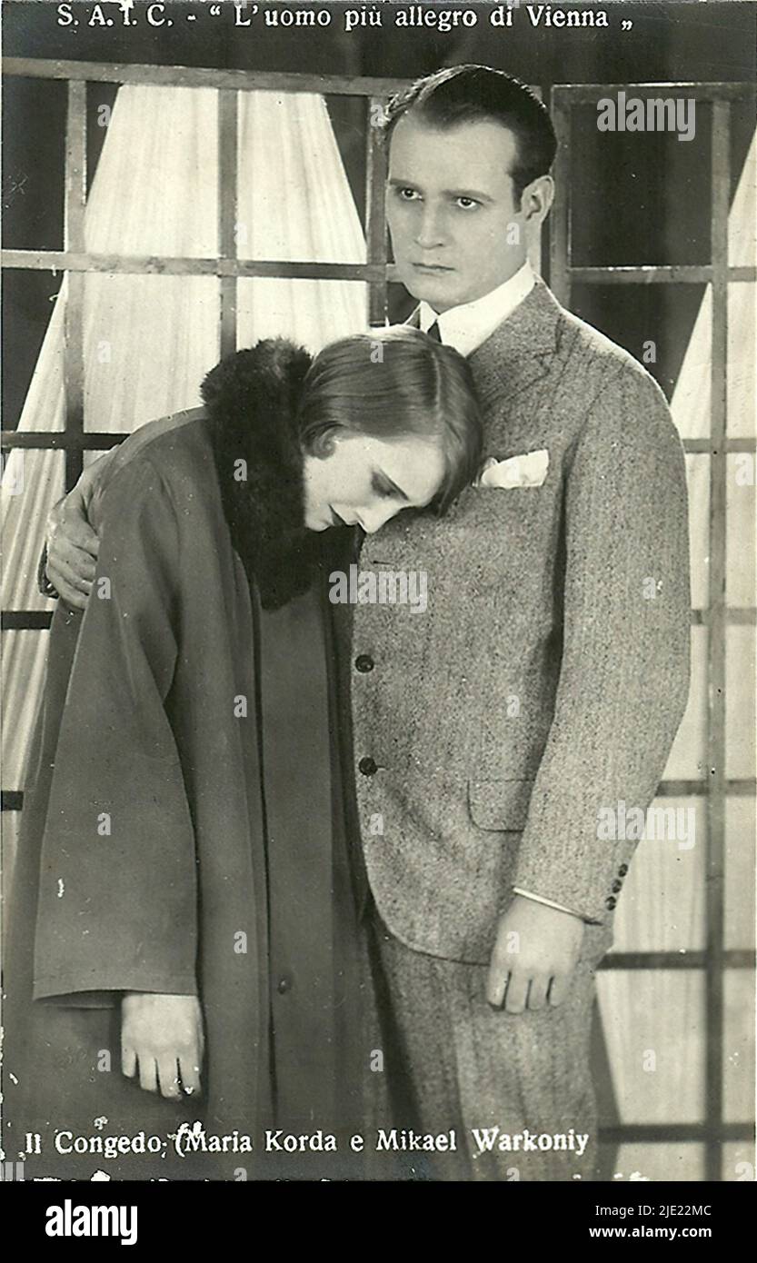 Portrait of Maria Corda and Victor Varconi in L'uomo più allegro di Vienna. Il congedo - Italian ...