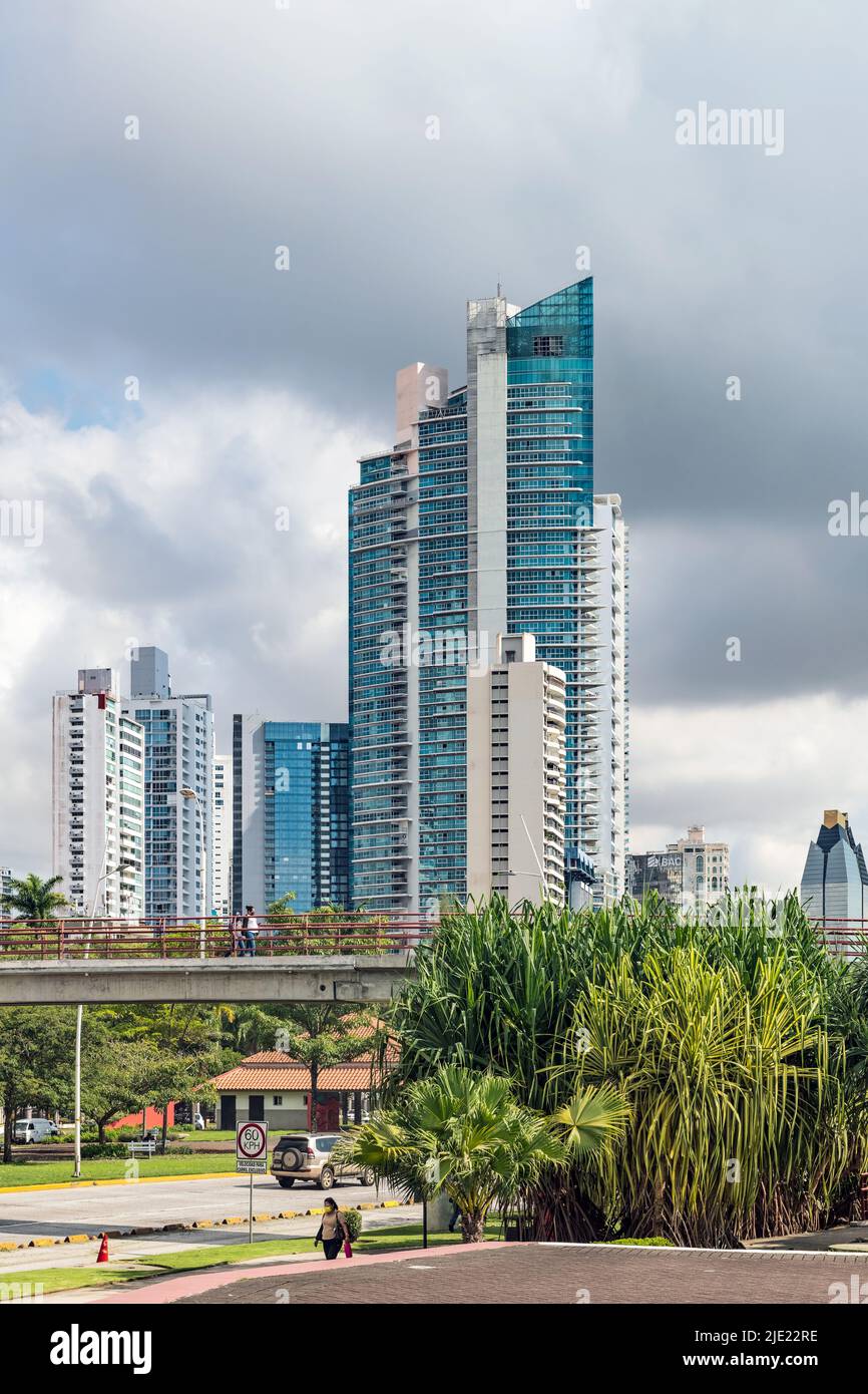 Panama City, Panama - October 29, 2021: The skyline of skyscrapers in ...