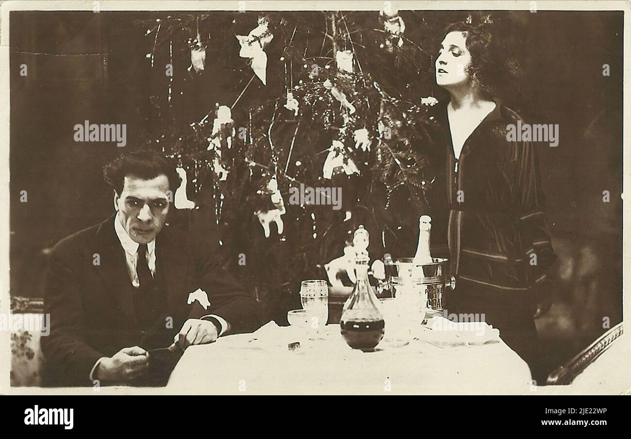 Portrait of Maria Jacobini and Amleto Novelli in La casa di vetro ...
