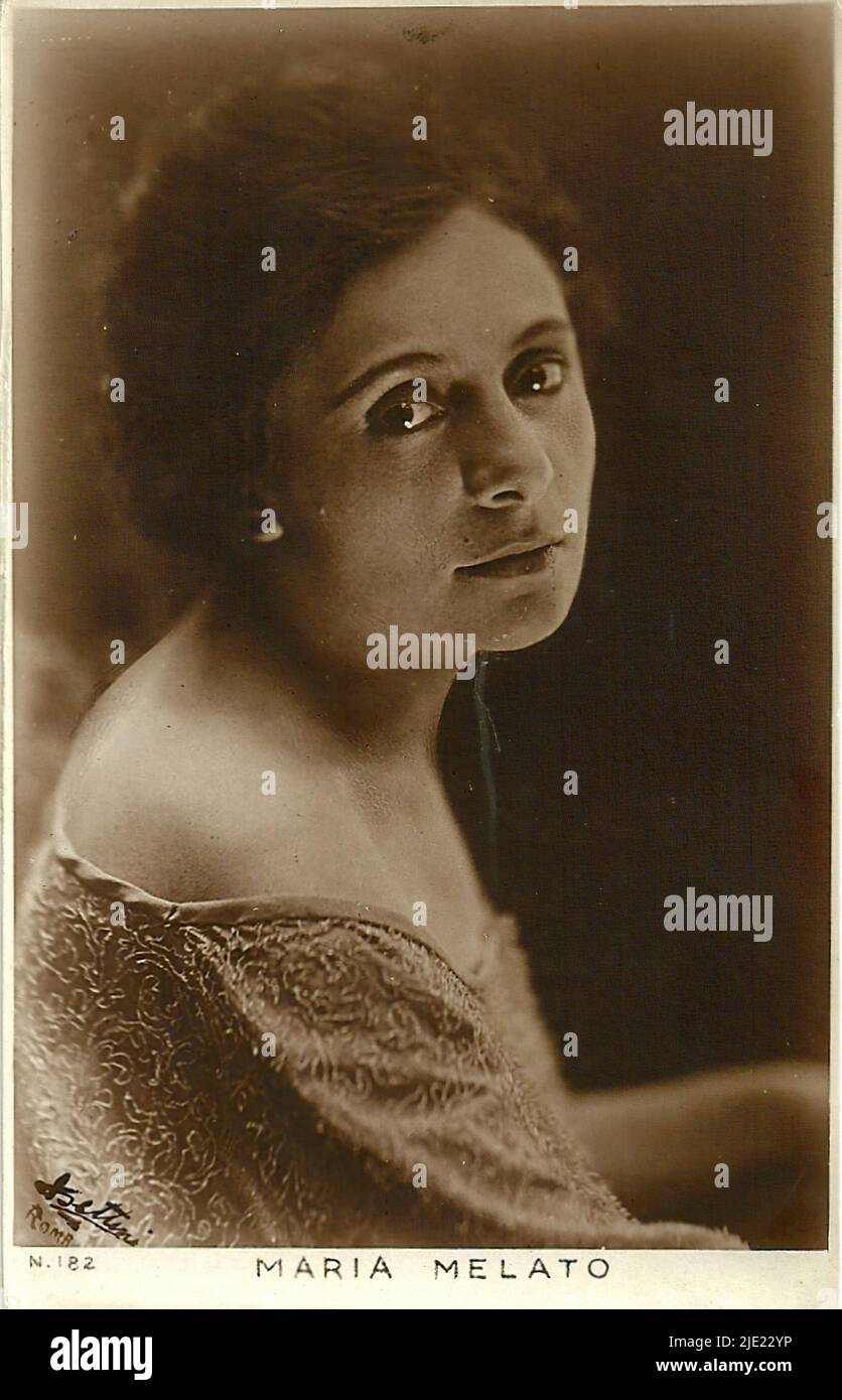 Portrait of Maria Melato 002 - Italian silent cinema era actress Stock ...