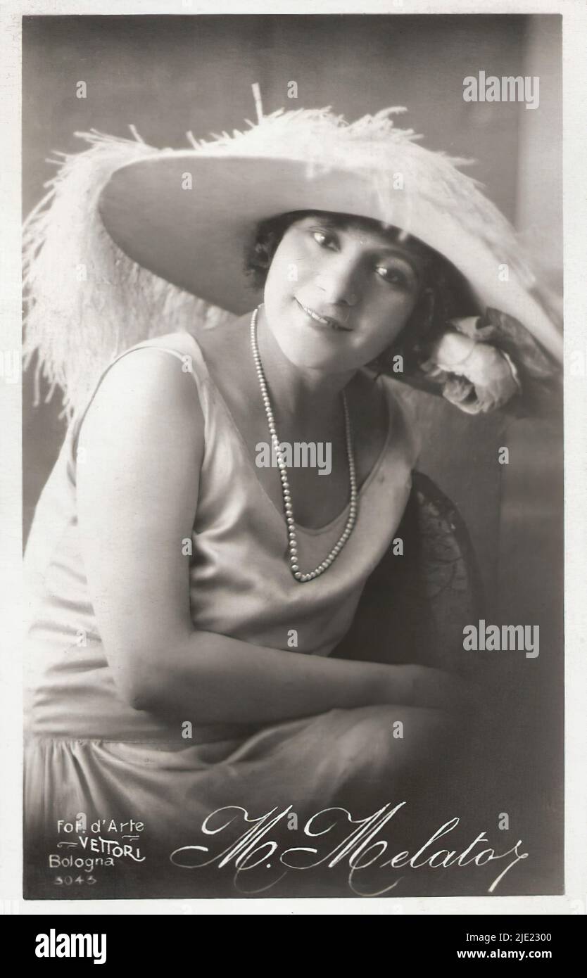 Portrait of Maria Melato 008 - Italian silent cinema era actress Stock ...