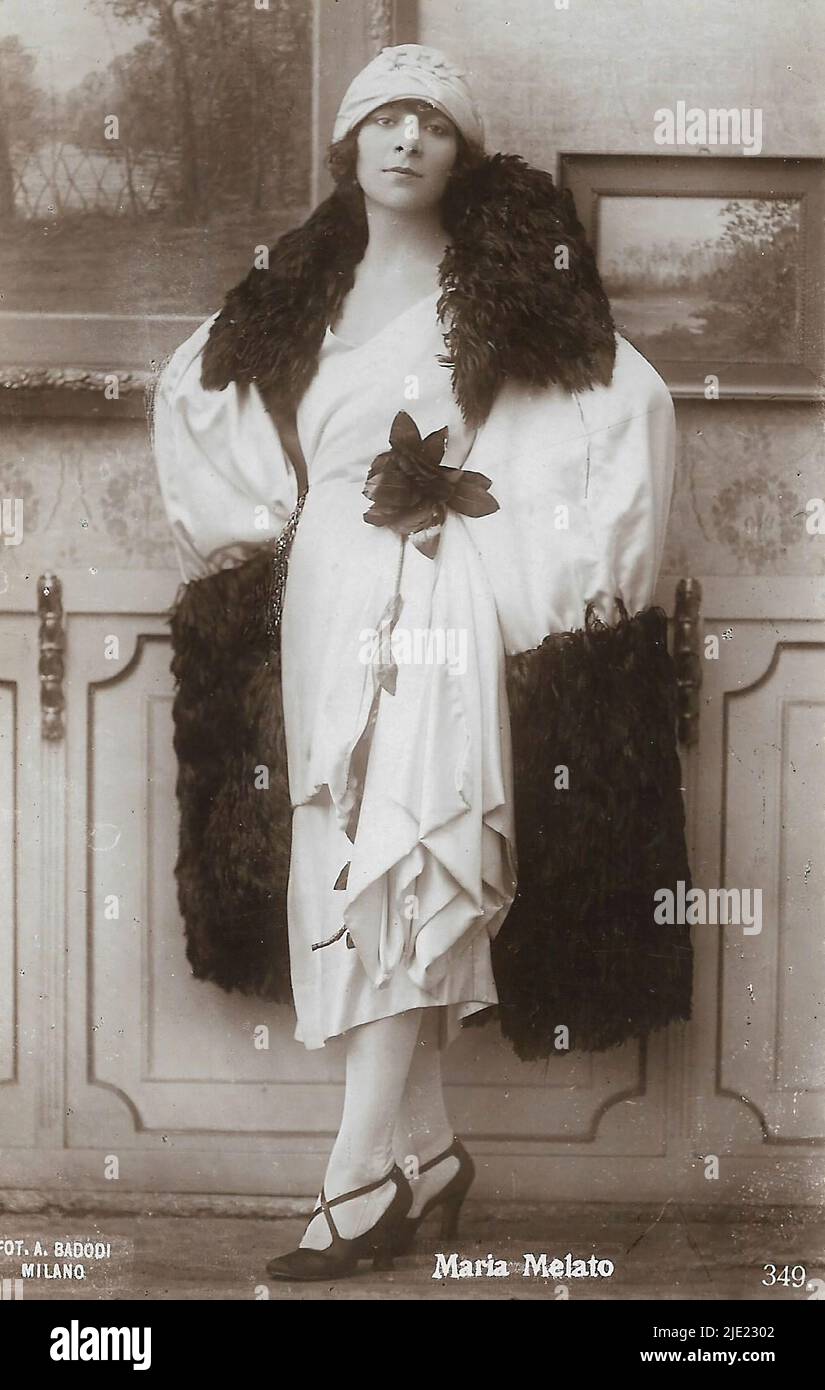 Portrait of Maria Melato 004 - Italian silent cinema era actress Stock ...