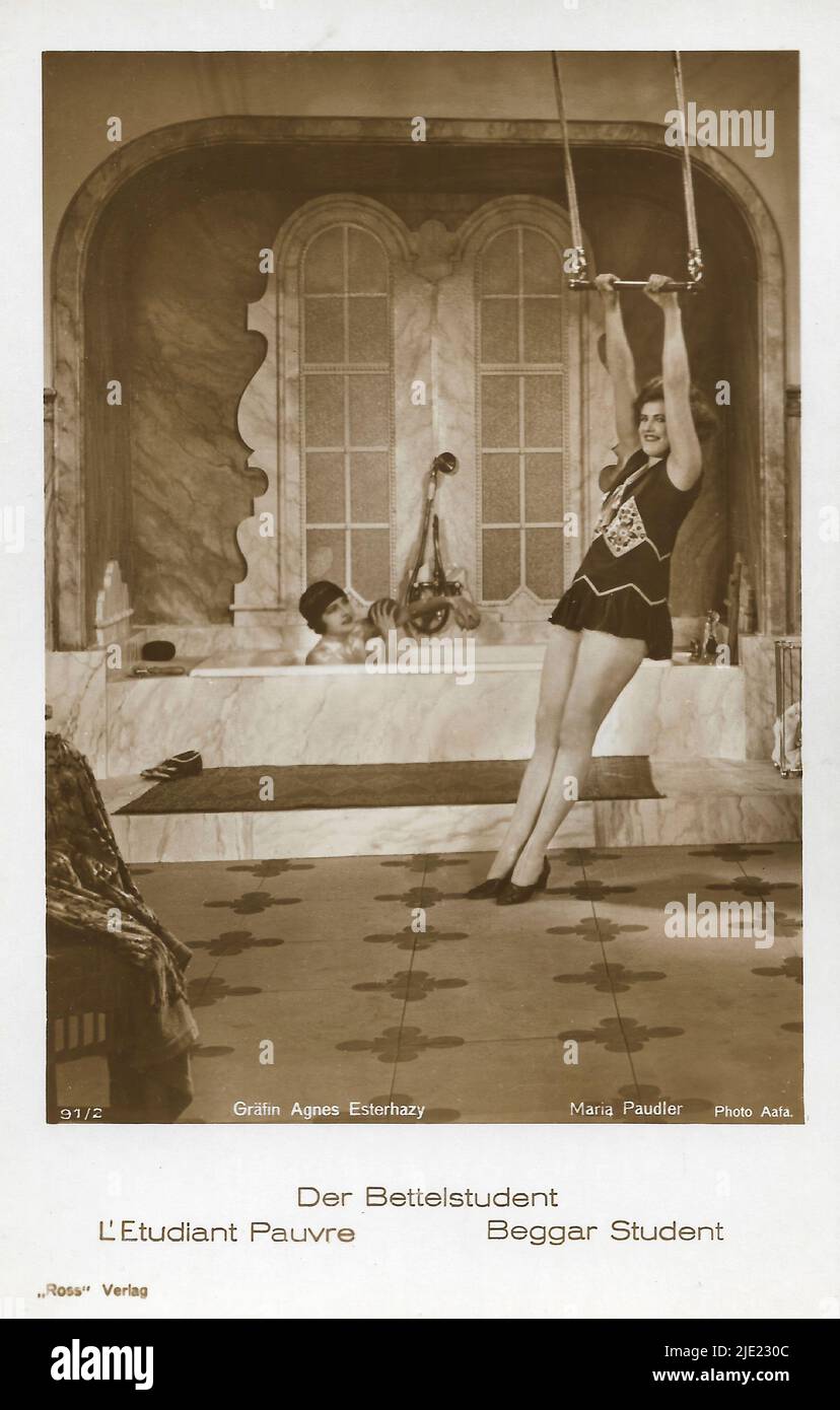 Portrait of Maria Paudler and Agnes Esterhazy in Der Bettelstudent (1927) - German weimar era ...