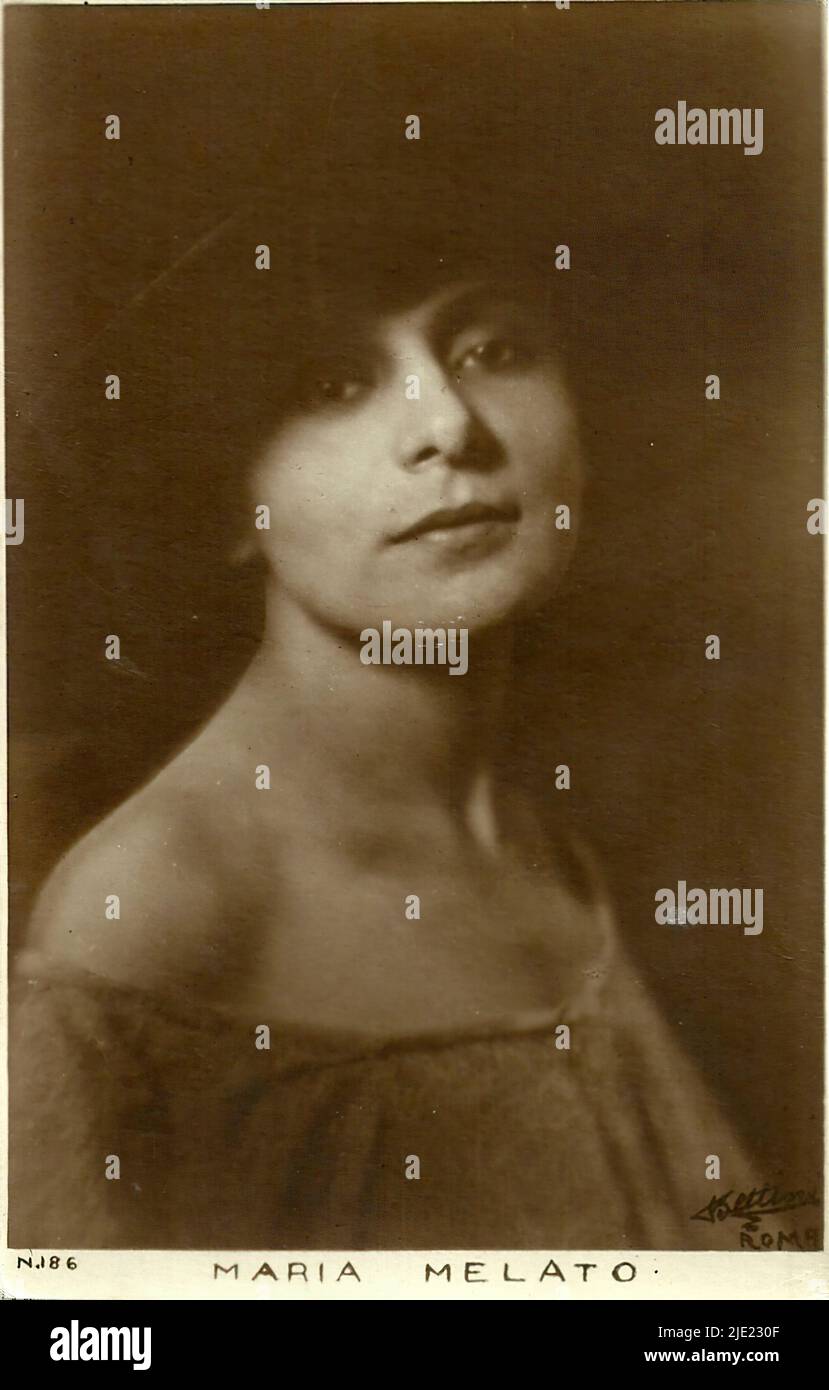 Portrait of Maria Melato 001 - Italian silent cinema era actress Stock ...