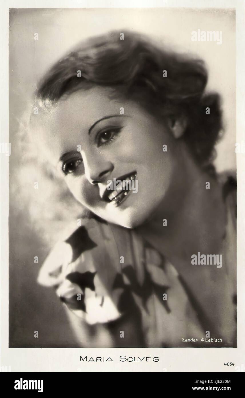 Portrait of Maria Solveg - German weimar era cinema (1918 - 1935 Stock ...