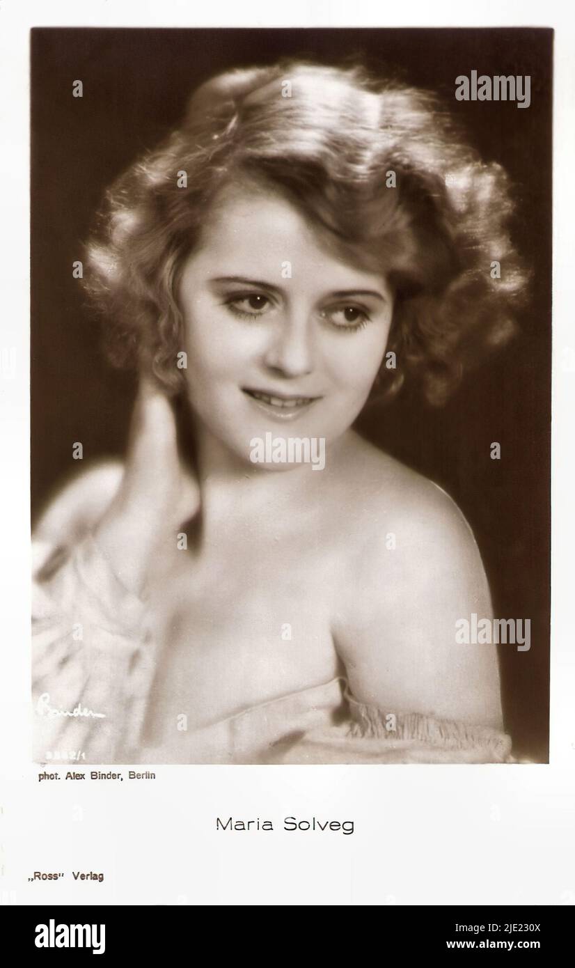 Portrait of Maria Solveg 001 - German weimar era cinema (1918 - 1935 ...