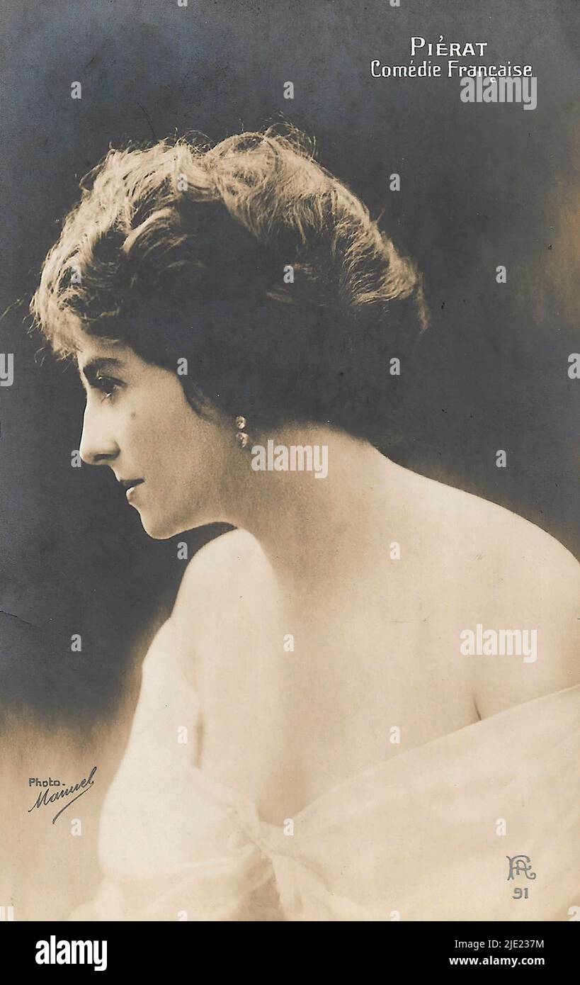 Portrait of Marie-Thérèse Piérat 001 - French silent cinema era Stock ...