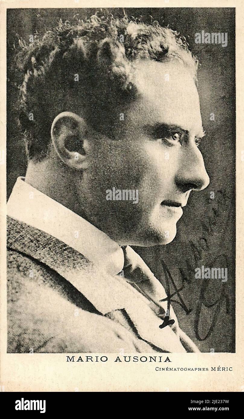 Portrait of Mario Ausonia - Italian silent cinema era actor Stock Photo ...