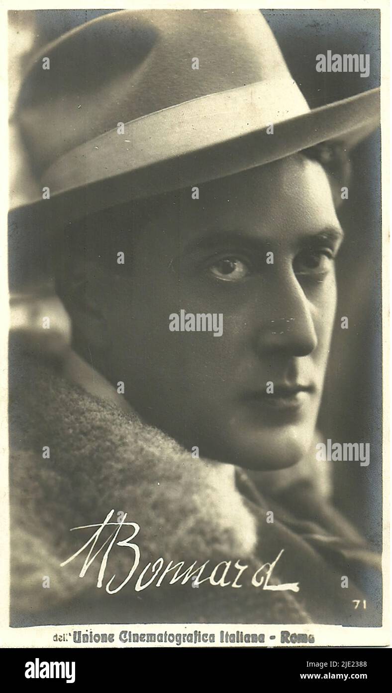 Portrait of Mario Bonnard 004 - Italian silent cinema era actor Stock ...