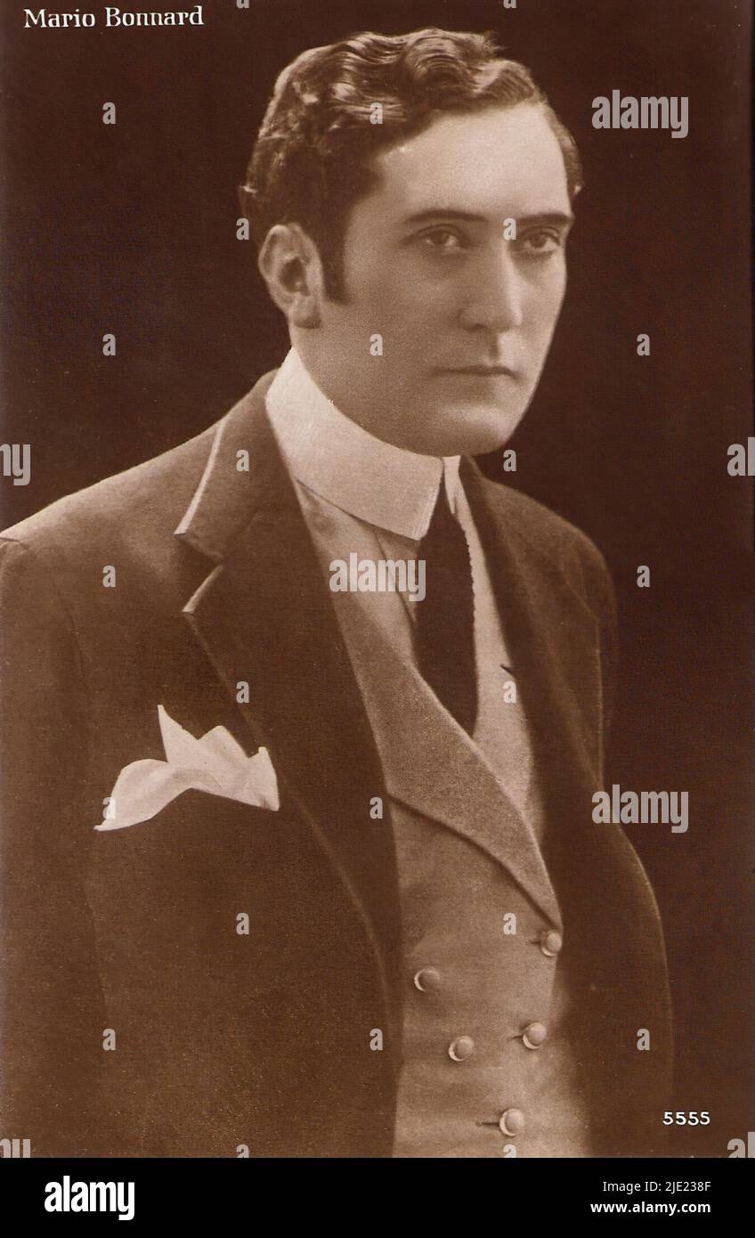 Portrait of Mario Bonnard 002 - Italian silent cinema era actor Stock ...