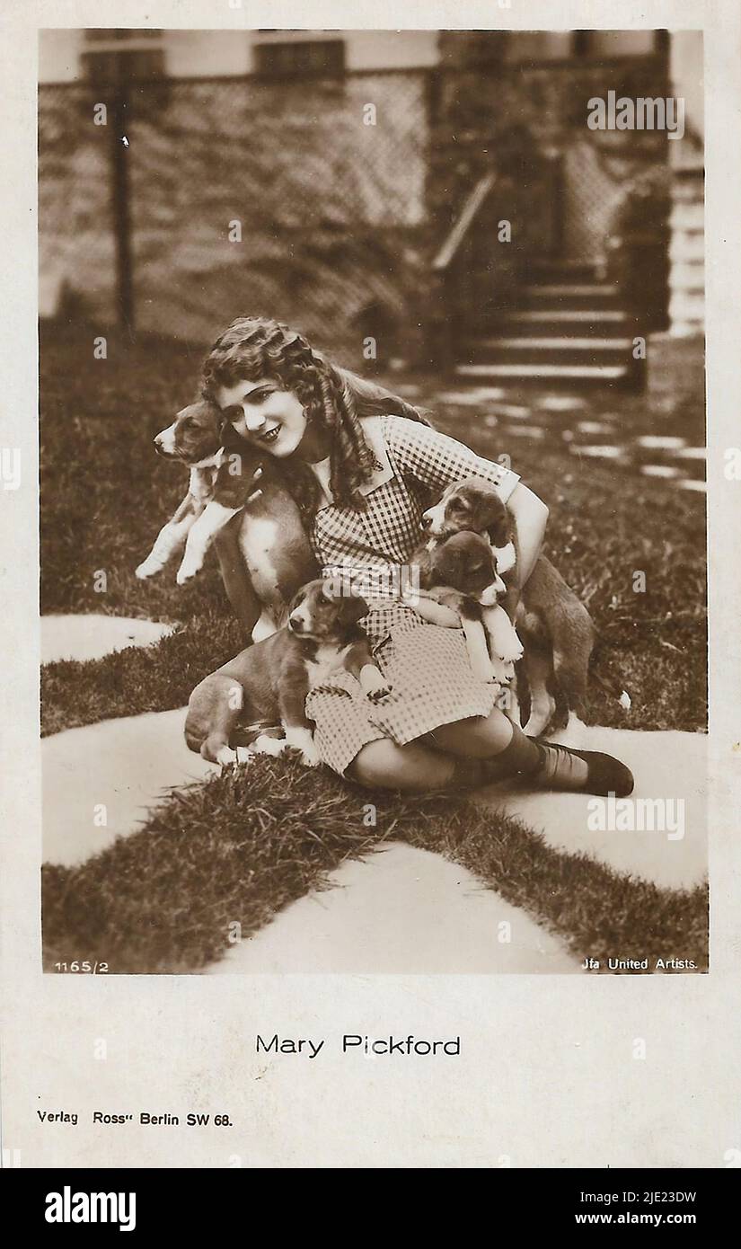 Portrait of Mary Pickford 005 - Hollywood silent movie actress Stock ...