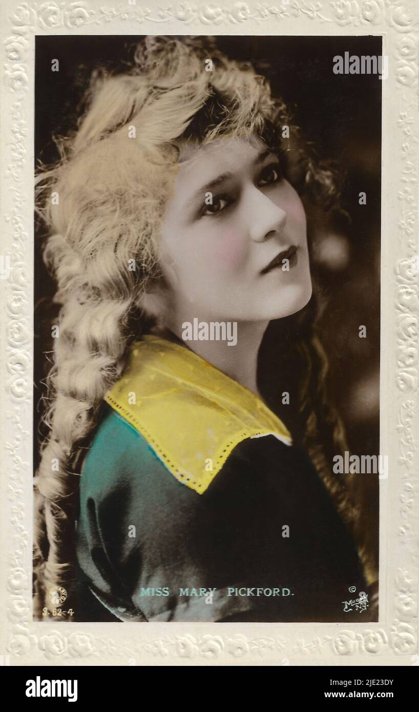 Portrait of Mary Pickford 002 - Hollywood silent movie actress Stock ...