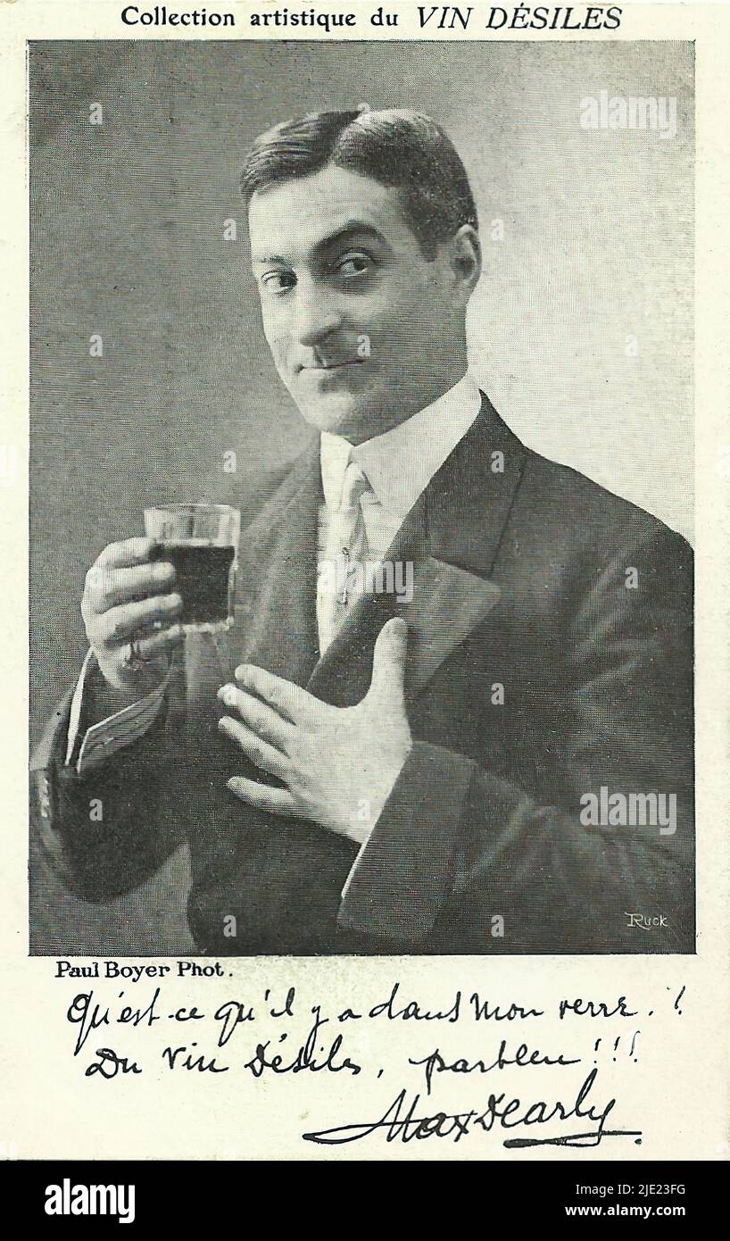 Portrait of Max Dearly 001 - French theatre classic era Stock Photo - Alamy