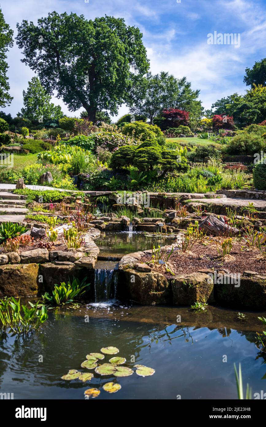 The Rock Garden, RHS Wisley Gardens, Surrey, England, UK Stock Photo ...