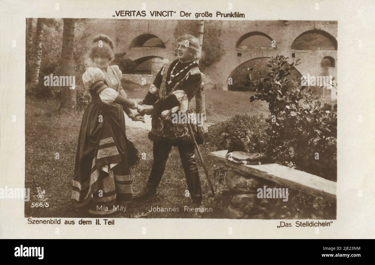 Portrait of Mia May and Johannes Riemann in Veritas vincit - German weimar era cinema (1918 ...