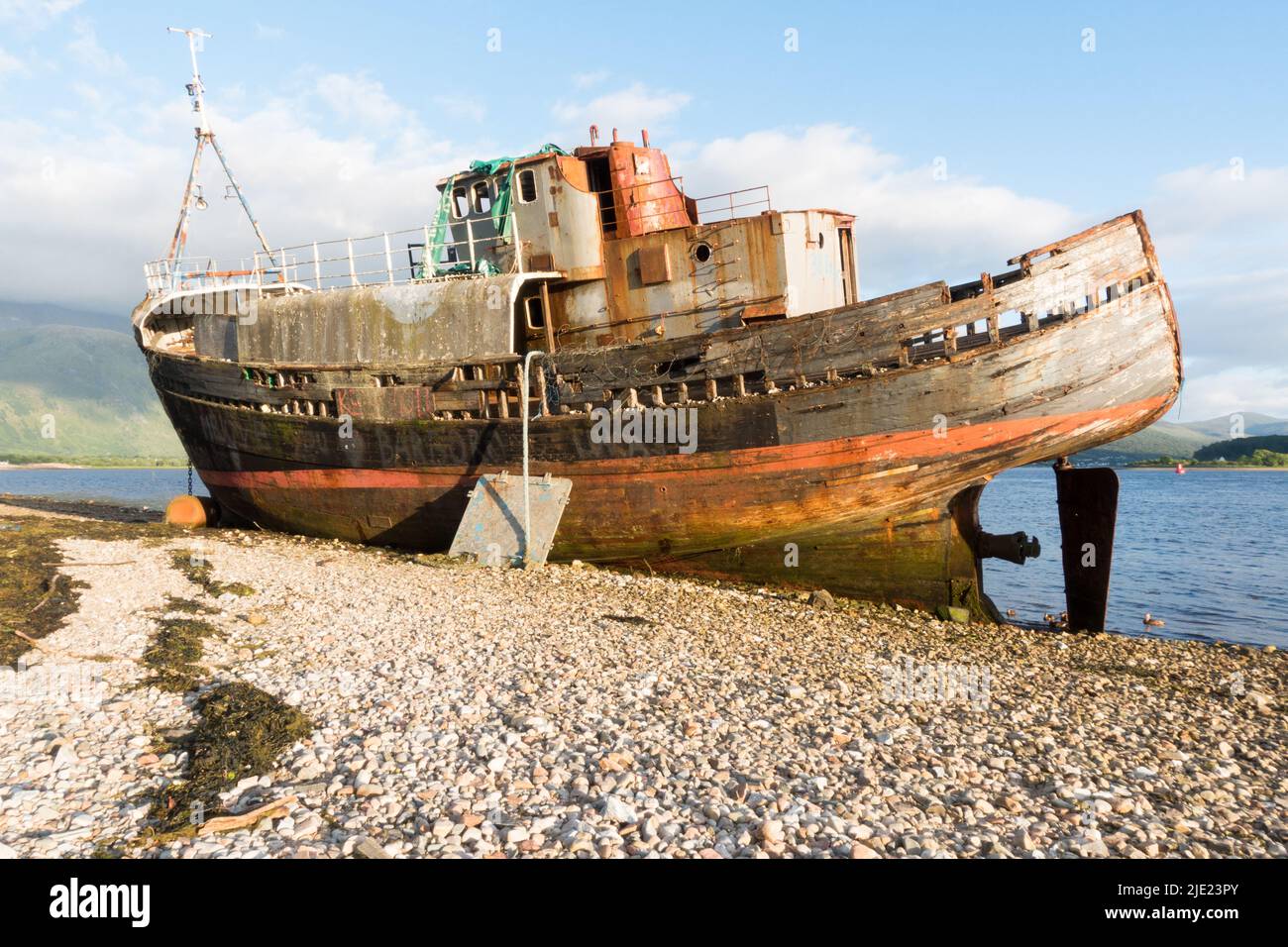 Old boat of Caol aka Corpach Shipwreck at Fort William, Highland, UK ...