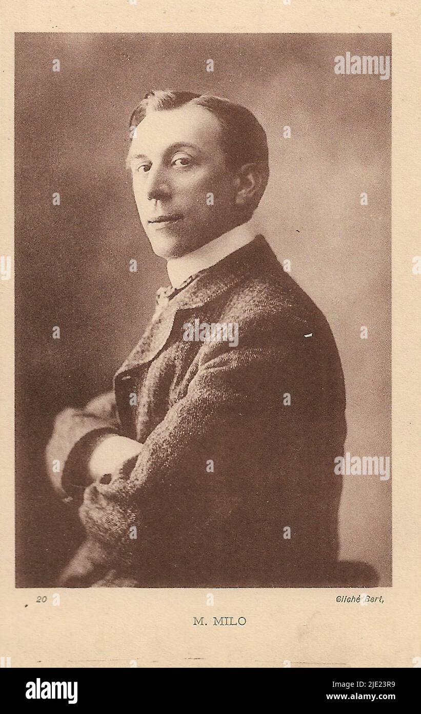 Portrait of Milo - French silent cinema era Stock Photo - Alamy