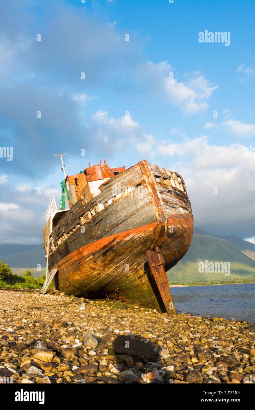 Old boat of Caol aka Corpach Shipwreck at Fort William, Highland, UK ...