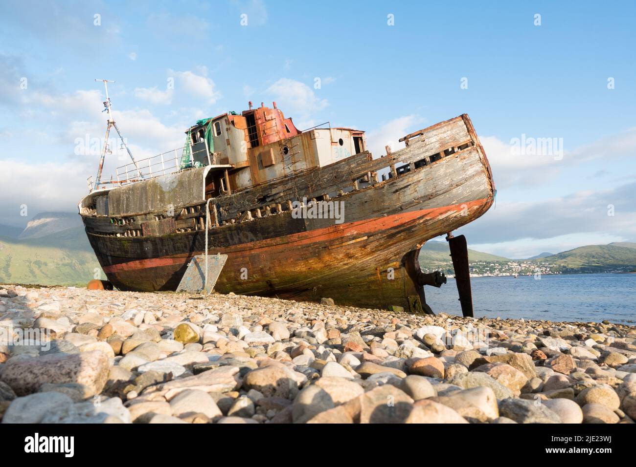 Old boat of Caol aka Corpach Shipwreck at Fort William, Highland, UK ...