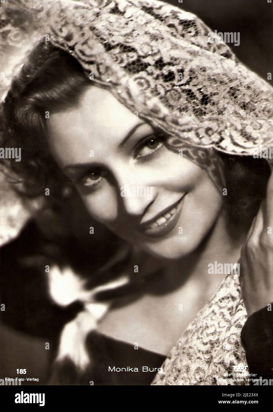 Portrait of Monika Burg (Claude Farell) - German Third Reich movie star ...