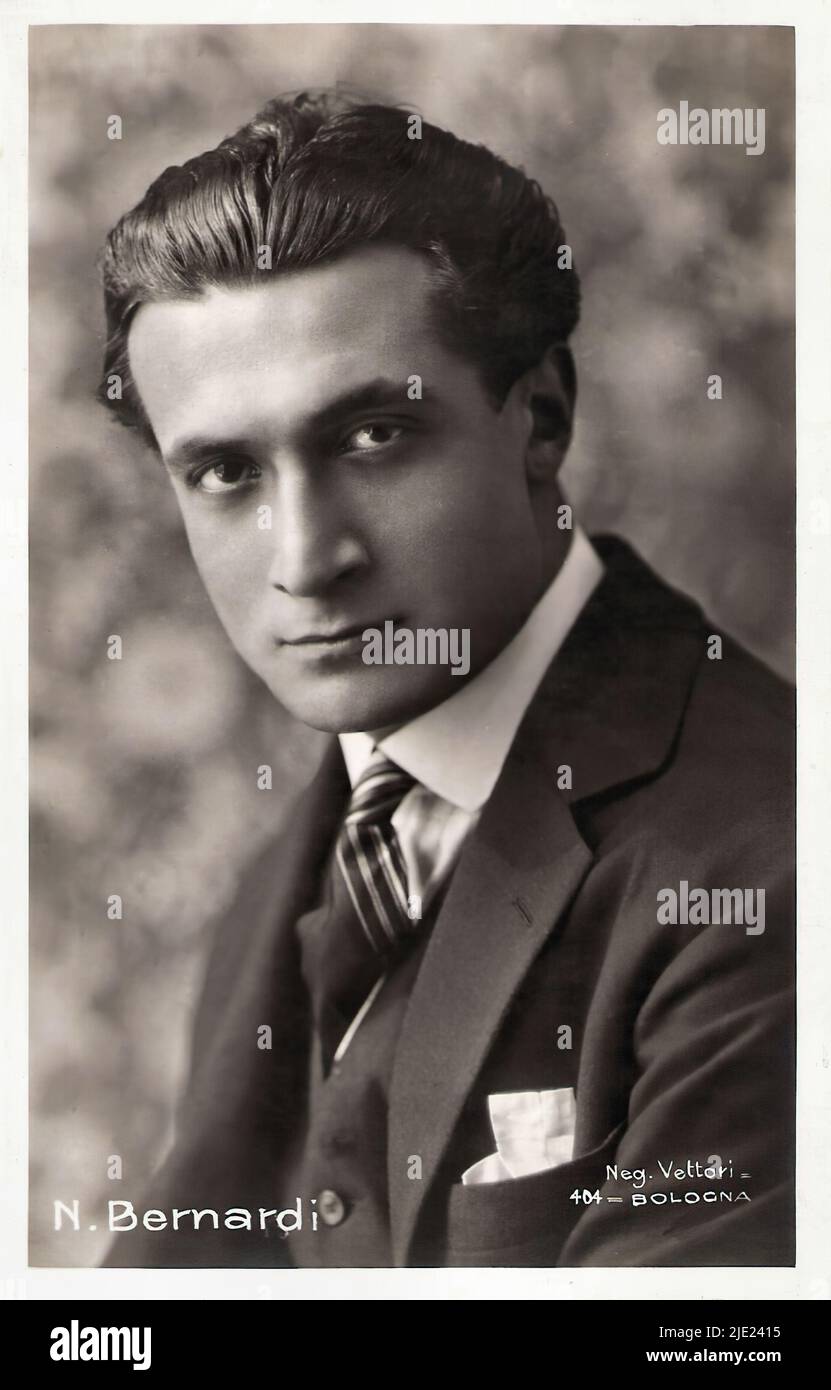 Portrait of Nerio Bernardi - Italian silent cinema era actor Stock ...