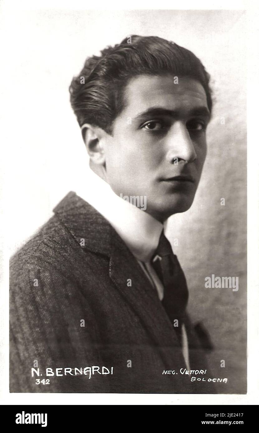 Portrait of Nerio Bernardi 001 - Italian silent cinema era actor Stock ...