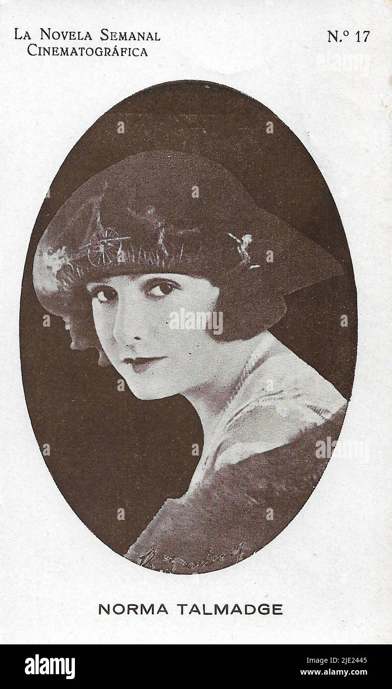 Portrait of Norma Talmadge - Hollywood silent movie actress Stock Photo ...