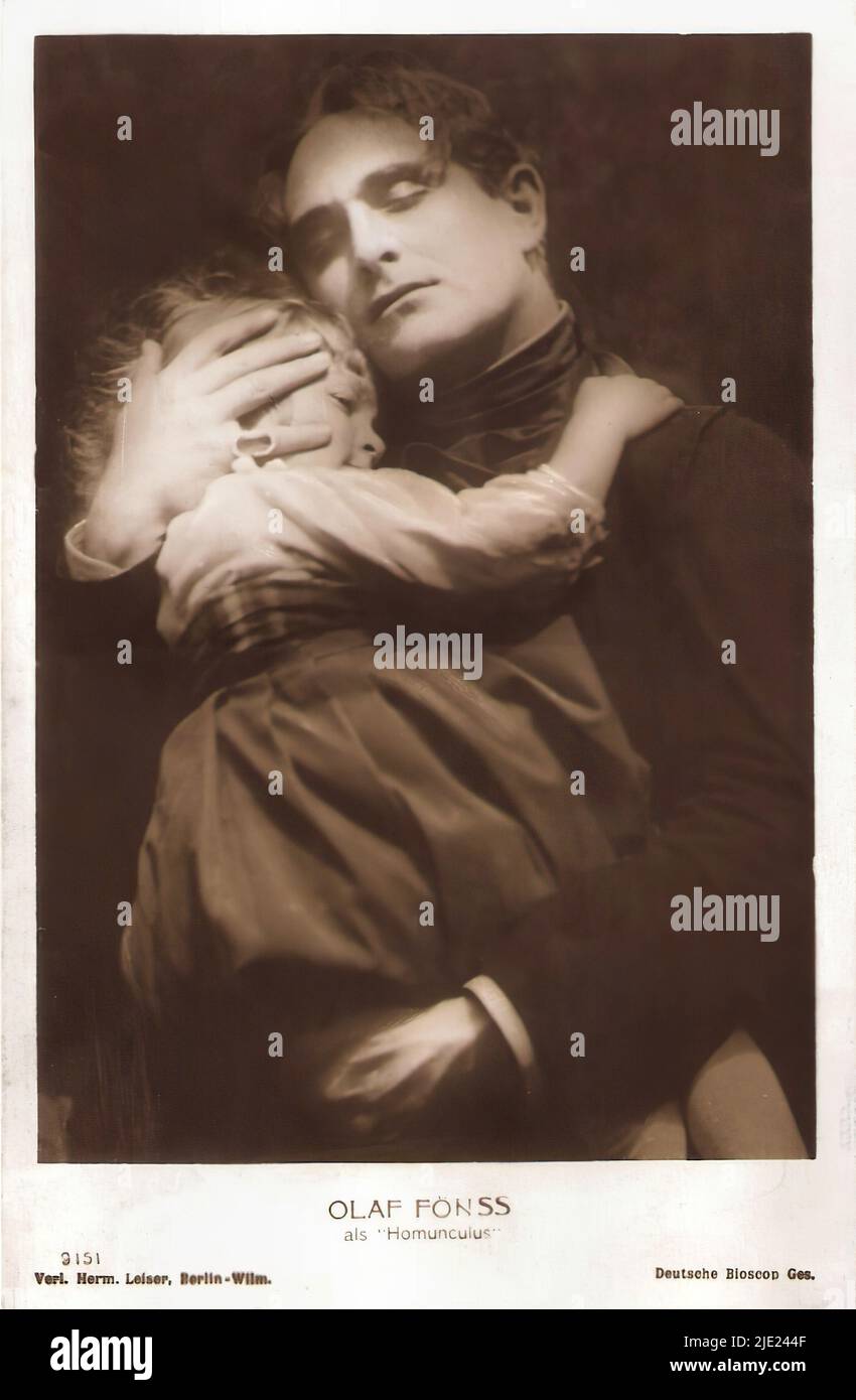 Portrait of Olaf Fönss as Homunculus 002 - German wihelminian era ...