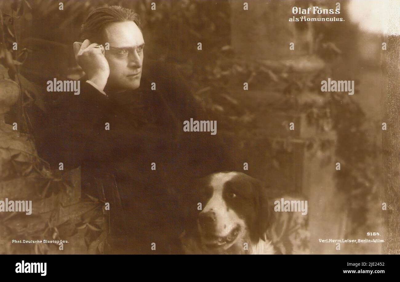 Portrait of Olaf Fönss in Homunculus - German wihelminian era cinema ...