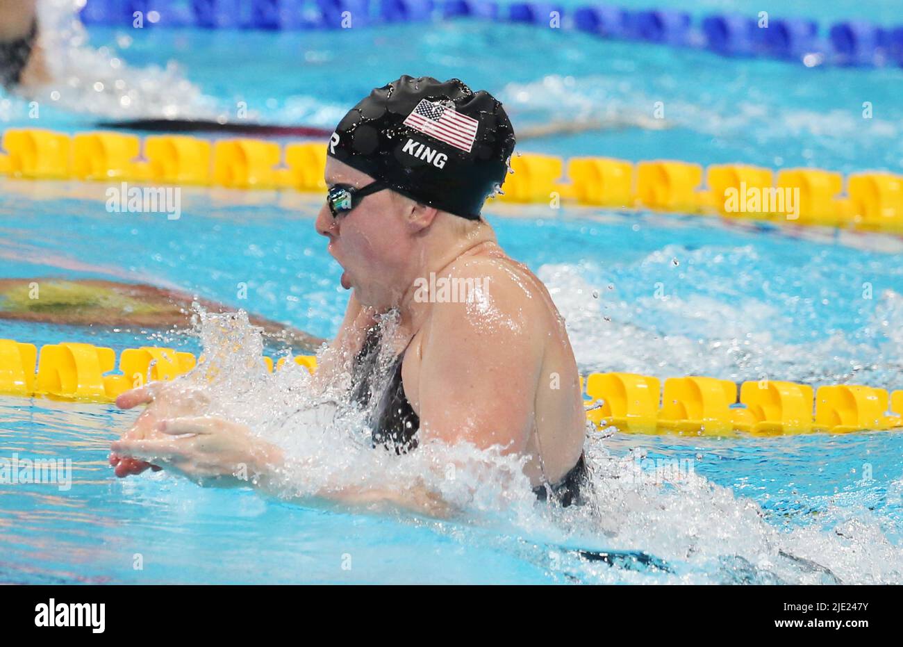 Lilly King of USA Gold medal, 200 M Breaststroke Women during the 19th ...