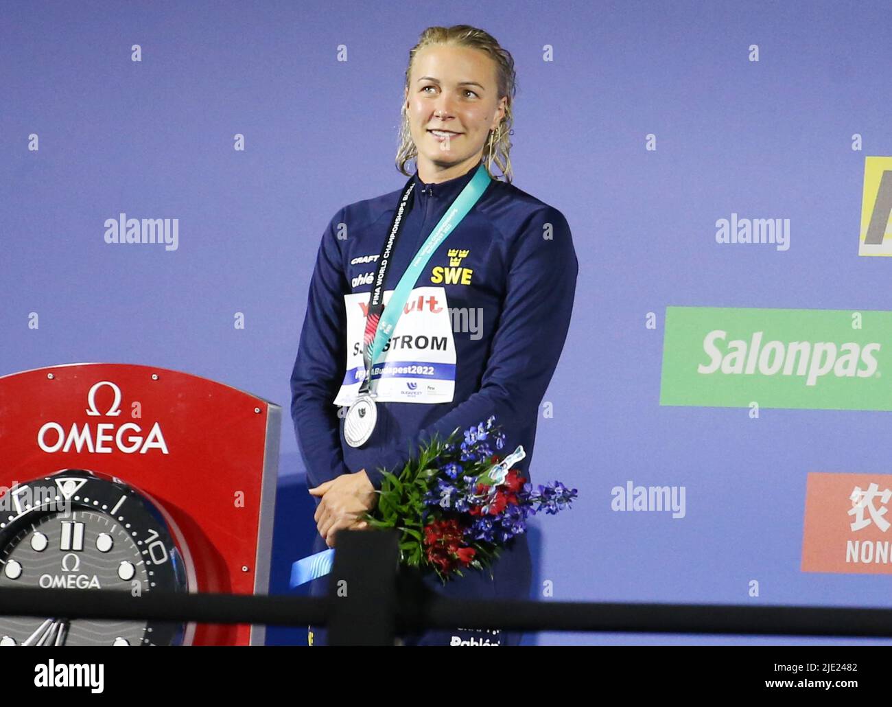 Sarah Sjostrom of Sweden Silver medal, 100 M Freestyle Women during the ...
