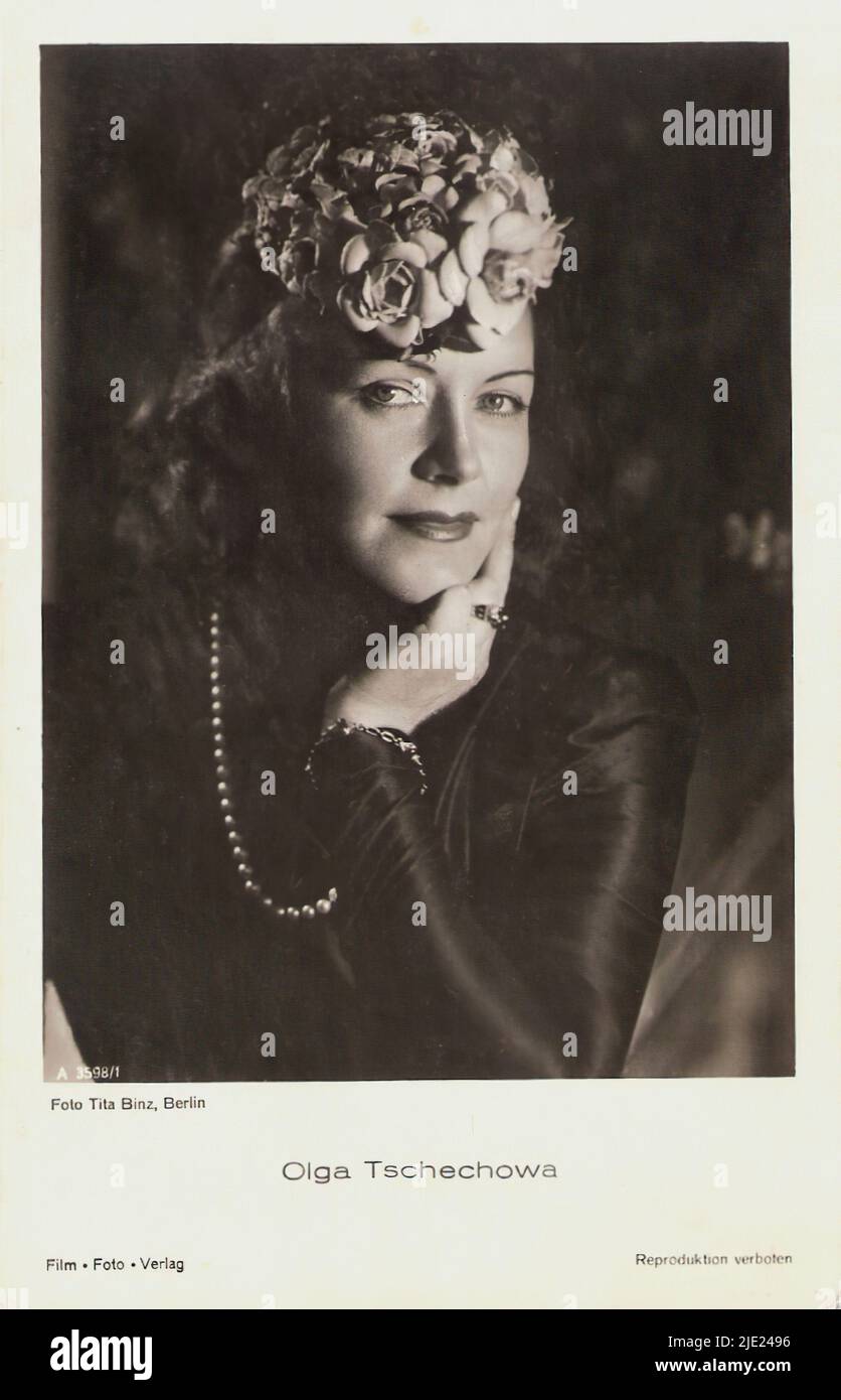 Portrait of Olga Tschechova 001 - German Third Reich movie star Stock ...