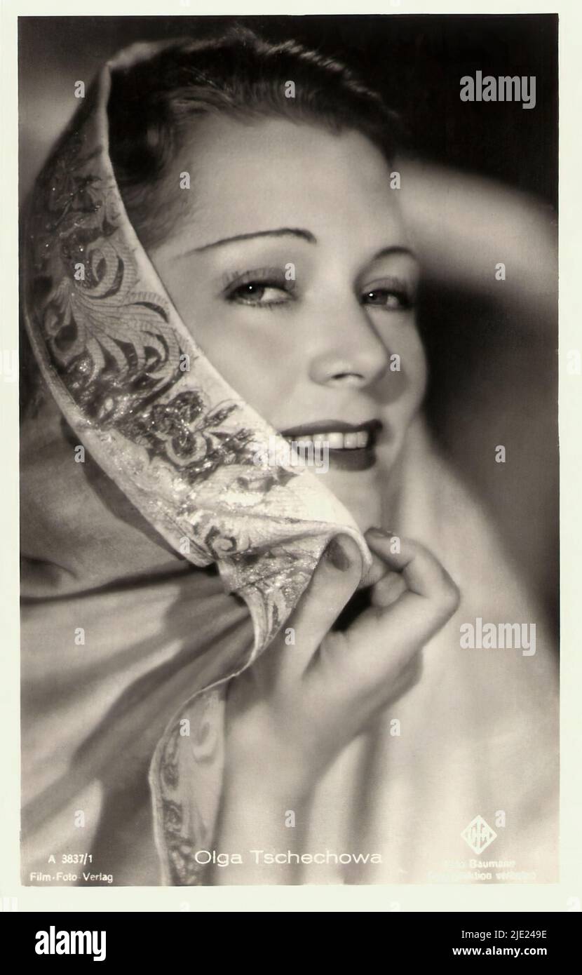 Portrait of Olga Tschechowa - German Third Reich movie star Stock Photo ...