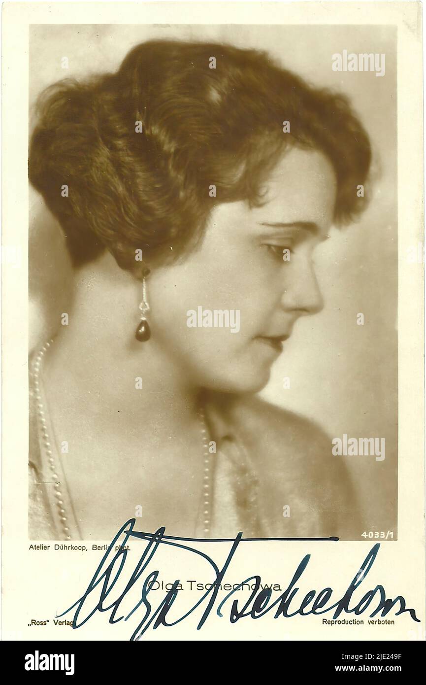 Portrait of Olga Tschechowa - German weimar era cinema (1918 - 1935 Stock Photo - Alamy