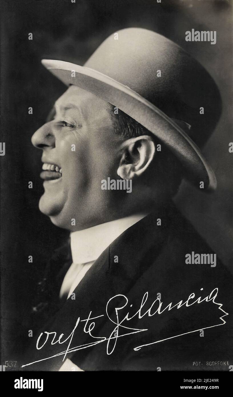 Portrait of Oreste Bilancia 002 - Italian silent cinema era actor Stock ...