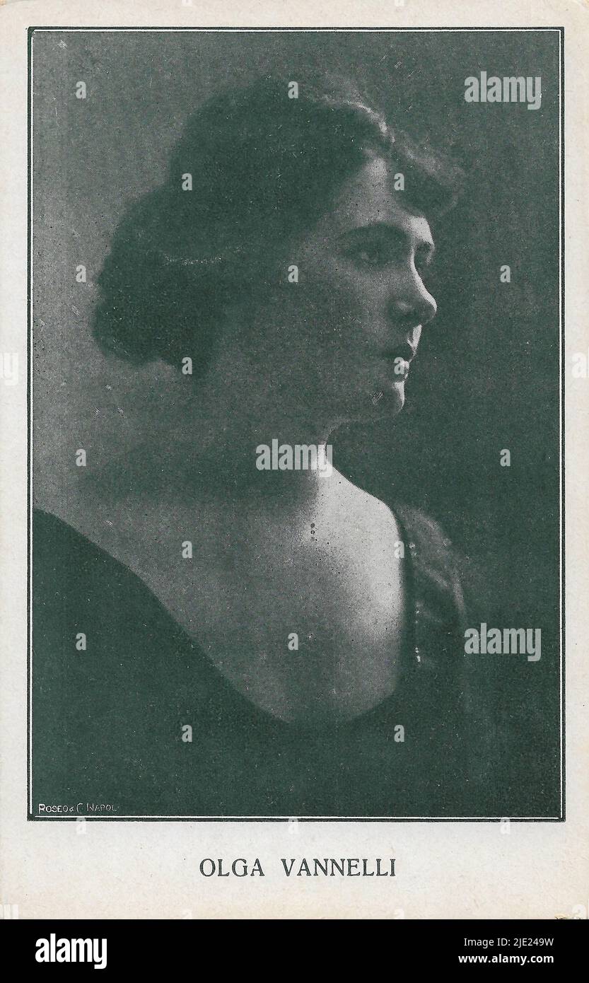 Portrait of Olga Vannelli - Italian silent movie era Stock Photo - Alamy