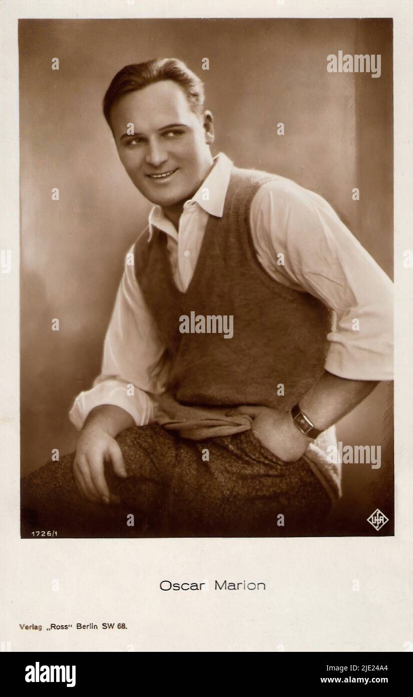 Portrait of Oscar Marion 001 - German weimar era cinema (1918 - 1935 Stock Photo - Alamy