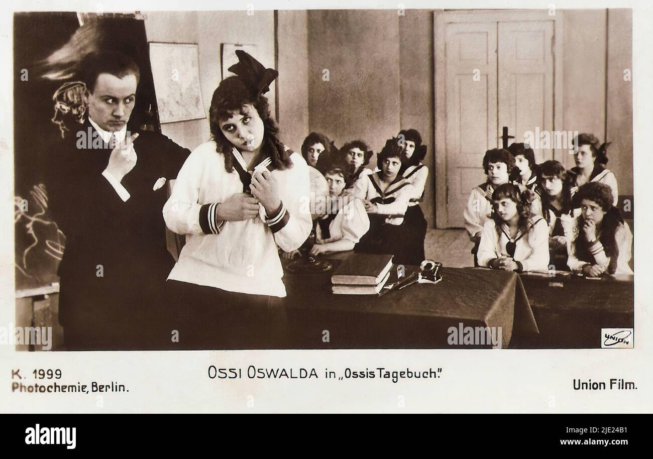 Portrait of Ossi Oswalda in Ossi's Tagebuch - German weimar era cinema (1918 - 1935 Stock Photo ...
