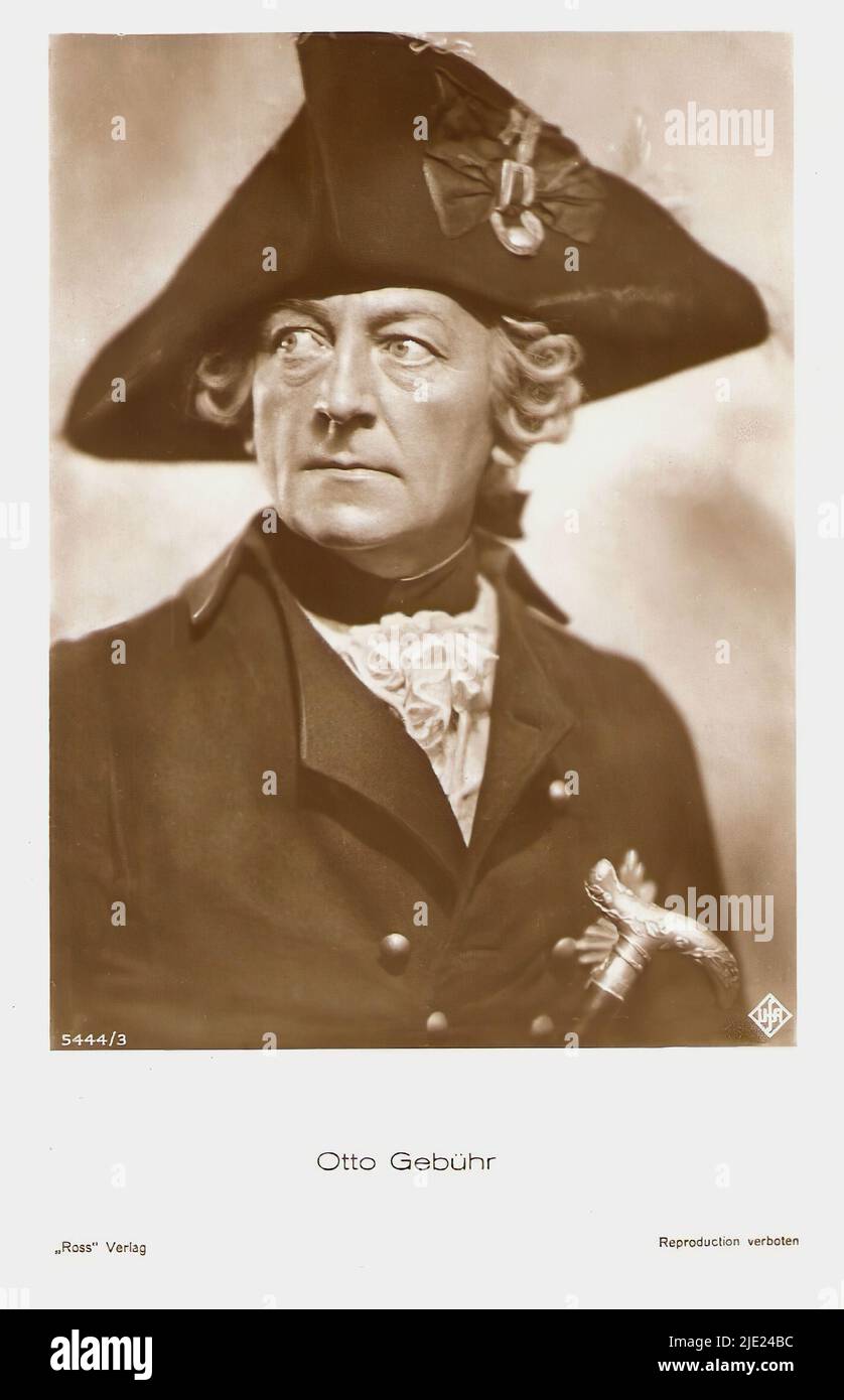 Portrait of Otto Gebühr - German weimar era cinema (1918 - 1935 Stock ...