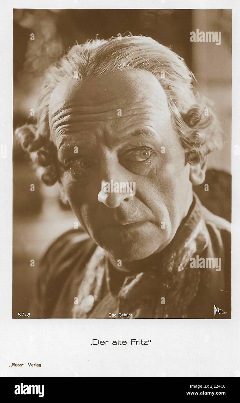 Portrait of Otto Gebühr in Der alte Fritz 006 - German weimar era cinema (1918 - 1935 Stock ...