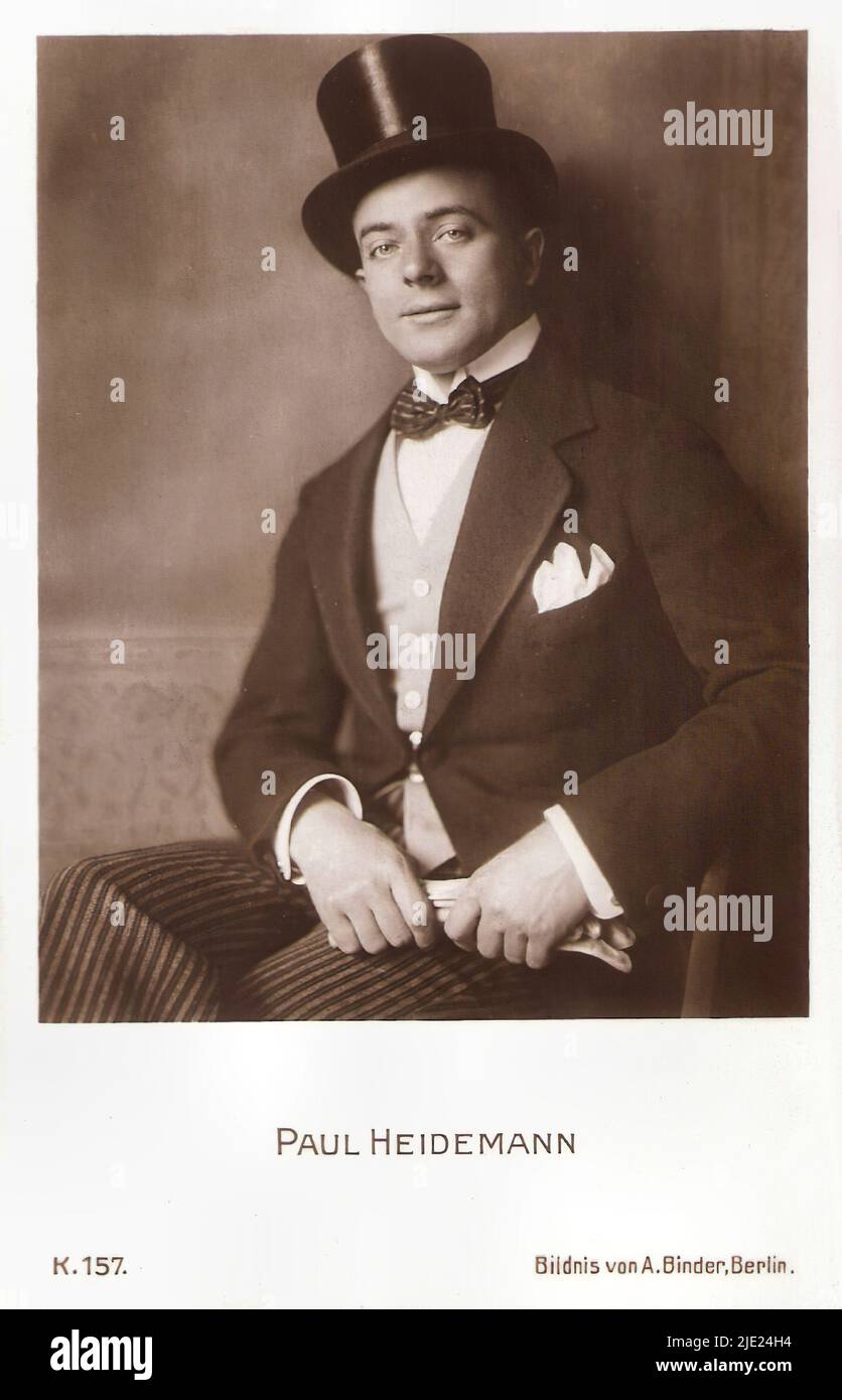 Portrait of Paul Heidemann - German weimar era cinema (1918 - 1935 ...