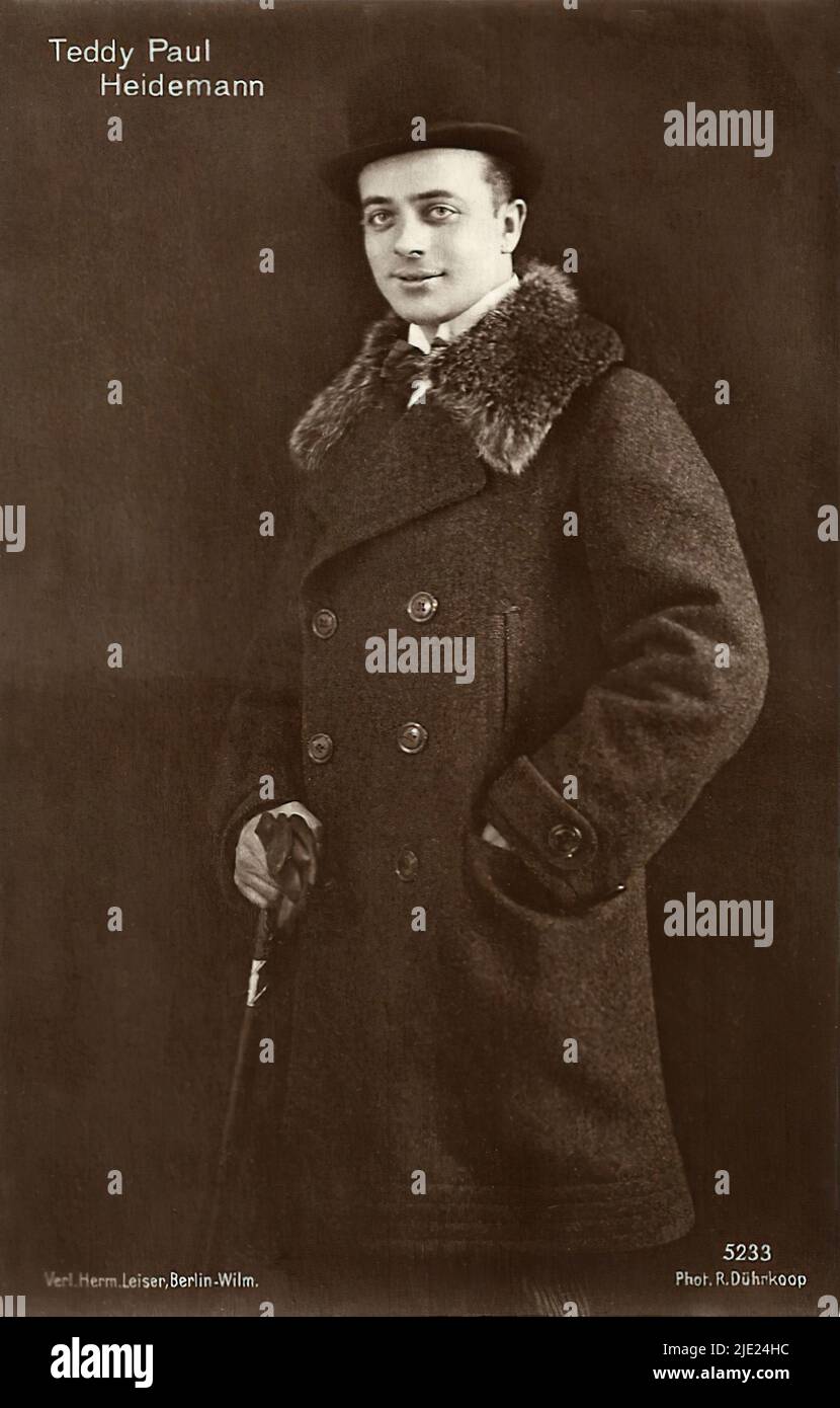 Portrait of Paul Heidemann as Teddy - German wihelminian era cinema ...