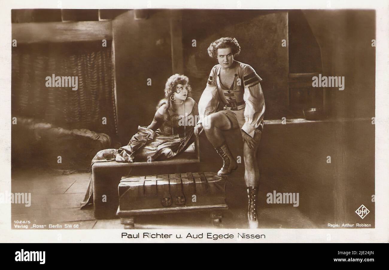 Portrait of Paul Richter and Aud Egede Nissen in Pietro der Kosar (1925 ...