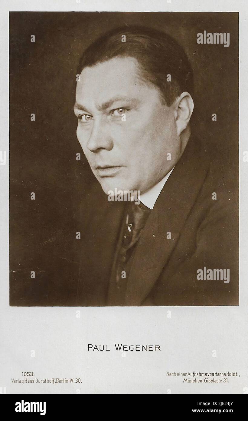 Portrait of Paul Wegener - German weimar era cinema (1918 - 1935 Stock ...