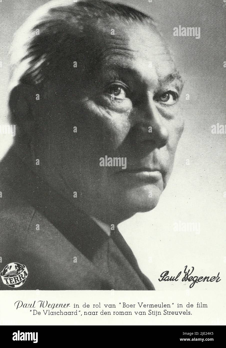 Portrait of Paul Wegener in De Vlaschaard (1943) - German Third Reich ...