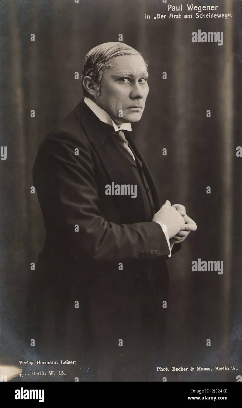 Portrait of Paul Wegener - German wihelminian era cinema (1895 - 1918 ...