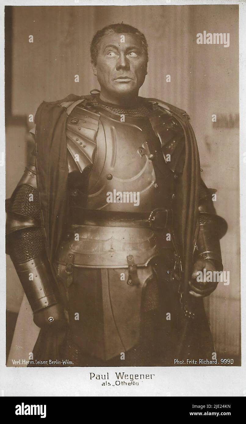 Portrait of Paul Wegener as Othello - German weimar era cinema (1918 ...