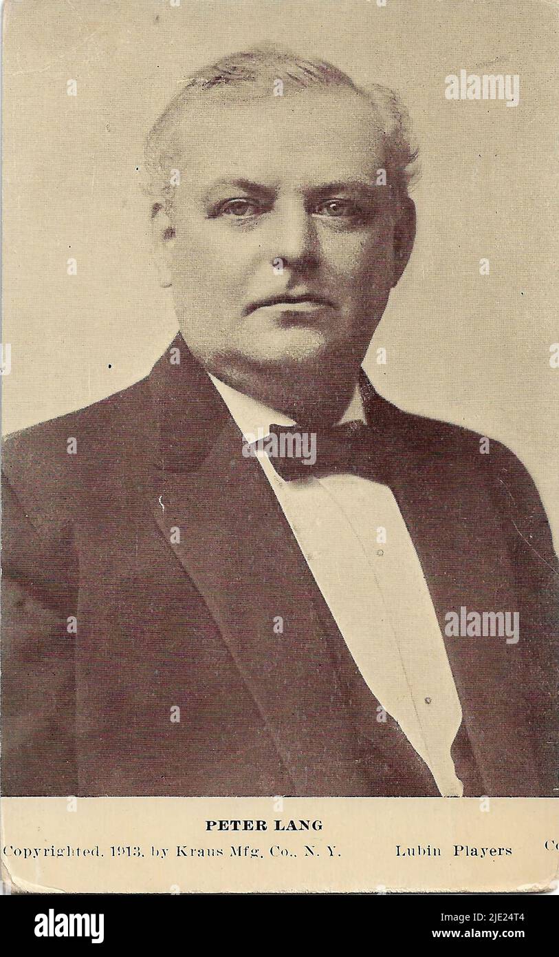 Portrait of Peter Lang - American cinema before Hollywood era Stock ...