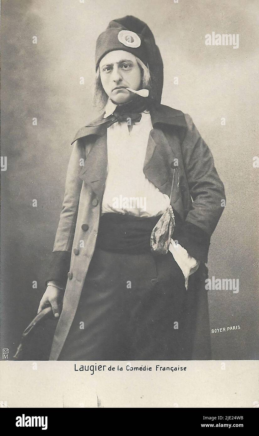 Portrait of Pierre Laugier - French theatre classic era Stock Photo - Alamy