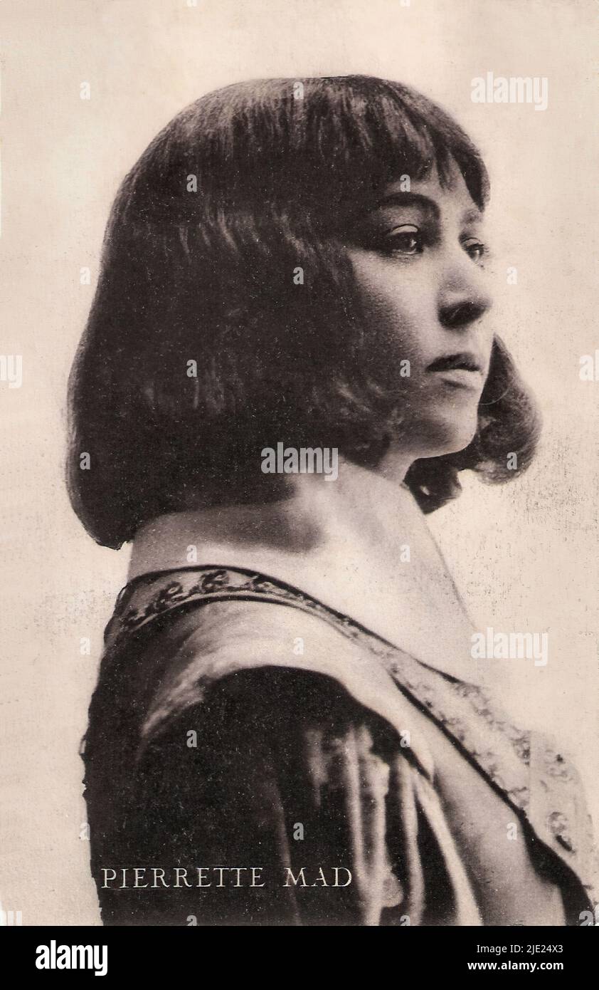 Portrait of Pierrette Madd 001 - French silent cinema era Stock Photo ...